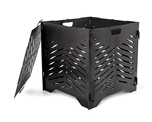 Camco 22-Inch Burn Bin | Features hand-oiled structurally reinforced side and base panels | 22-inches (L) x 22-inches (W) x 22-inches (H) (51251)