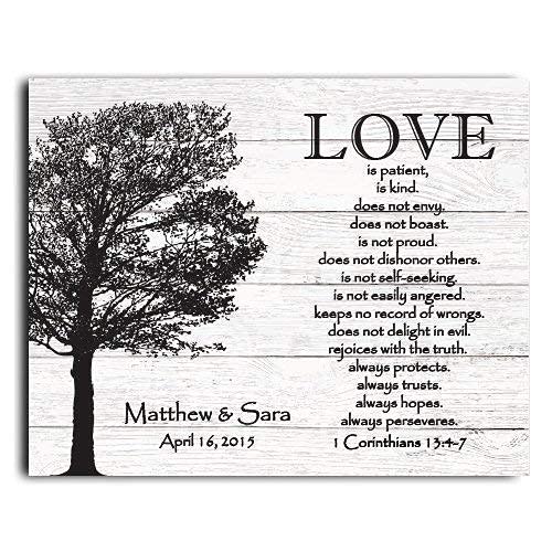 Corinthians Wedding Date Print | Personalized Anniversary Gift | Christian Wedding Gift | Christian Engagement Gift