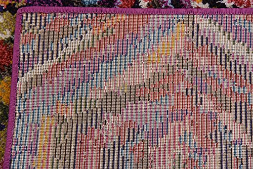 Unique Loom Estrella Collection Colorful, Abstract, Geometric, Gradient, Modern Area Rug, 3 ft 3 in x 5 ft 3 in, Multi/Pink