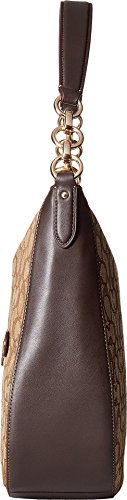 COACH Chelsea 32 Hobo in Signature Li/Khaki/Brown One Size
