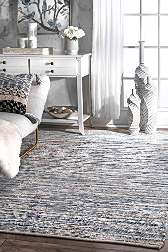 nuLOOM Maile Denim Stripes Area Rug, 4' x 6', Blue