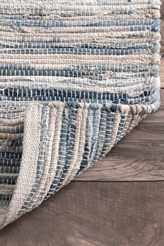 nuLOOM Maile Denim Stripes Area Rug, 4' x 6', Blue