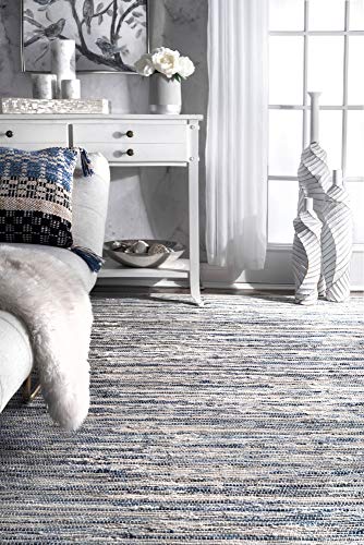 nuLOOM Maile Denim Stripes Area Rug, 4' x 6', Blue