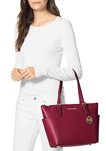 Michael Kors Jet Set Item East West Top-Zip Tote Berry One Size