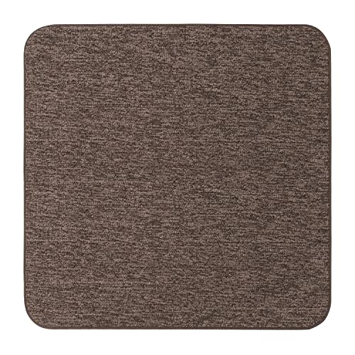 House, Home and More Skid-Resistant Carpet Indoor Area Rug Floor Mat - Pebble Gray - 3 Feet X 3 Feet