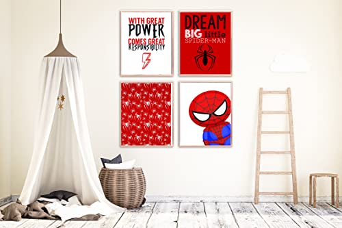 Dream Big Little Spiderman - Room Superheroes Spider Wall Art Decor Prints Poster Sign Pictures