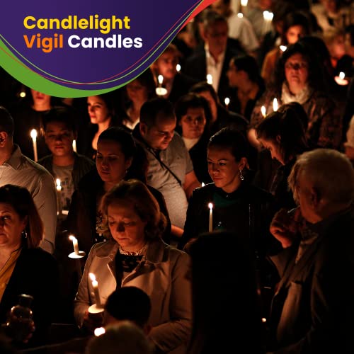 Exquizite 104 Drip Protectors/Candle Bobeches for Devotional Candlelight Vigils, Church Service, Memorial Service, Mass, Ceremonies - Box of 104 Drip Protectors/Paper Bobeches, White 3" Diameter
