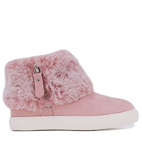 LONDON FOG Girls Toddler Bell Yard Fashion Boot Fur Lined Warm Winter Boots rose 9