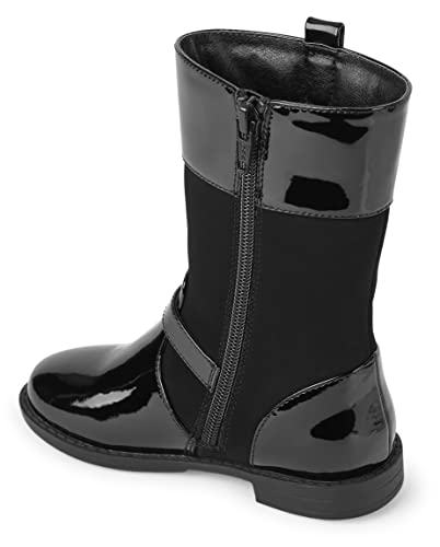 Gymboree, and Toddler Girls Faux Leather Tall Boots,BLACK,3
