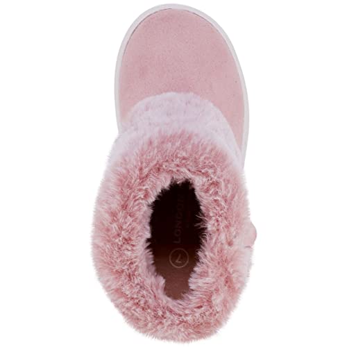 LONDON FOG Girls Toddler Bell Yard Fashion Boot Fur Lined Warm Winter Boots rose 9