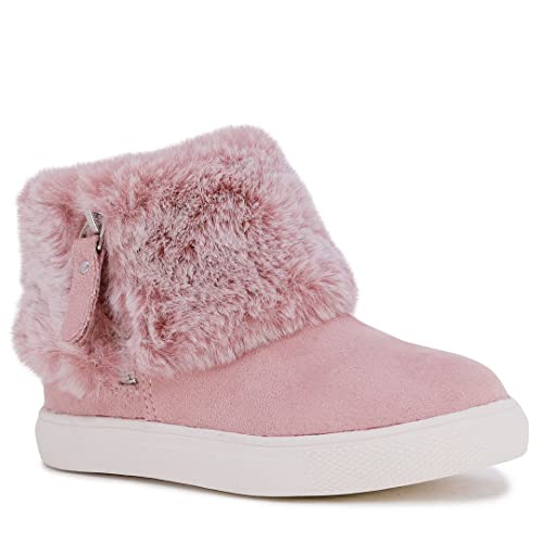 LONDON FOG Girls Toddler Bell Yard Fashion Boot Fur Lined Warm Winter Boots rose 9