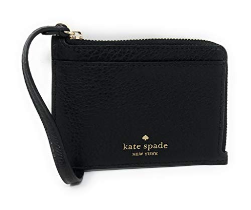 Kate Spade New York Small Card Holder Wristlet Soft Leather Black