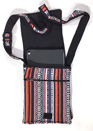 Small Adjustable Tribal Bohemian Crossbody Shoulder Bag Sling Purse or Tablet Case