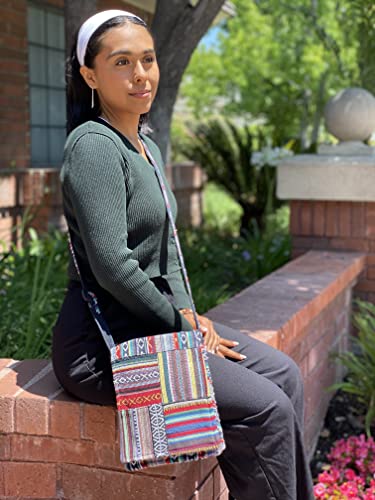 Small Adjustable Tribal Bohemian Crossbody Shoulder Bag Sling Purse or Tablet Case