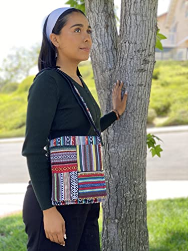 Small Adjustable Tribal Bohemian Crossbody Shoulder Bag Sling Purse or Tablet Case