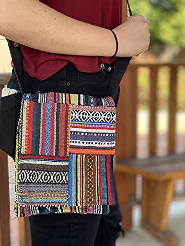 Small Adjustable Tribal Bohemian Crossbody Shoulder Bag Sling Purse or Tablet Case