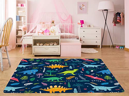Area Rug Cute Dinosaur Area Rug for Living Room Bedroom Playing Room 5'x6'