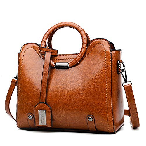 SegaterÂź Fashion Women Purses and Handbags Ladies Designer Satchel Oil Wax Leather Handbag Tote Bag Shoulder Bags For Work Shopper Travel