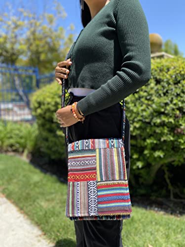 Small Adjustable Tribal Bohemian Crossbody Shoulder Bag Sling Purse or Tablet Case