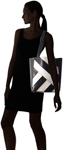 Calvin Klein womens Calvin Klein Karsyn Nappa Leather Stud Belted North/South Tote, black studded, One Size