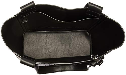Calvin Klein womens Calvin Klein Karsyn Nappa Leather Stud Belted North/South Tote, black studded, One Size