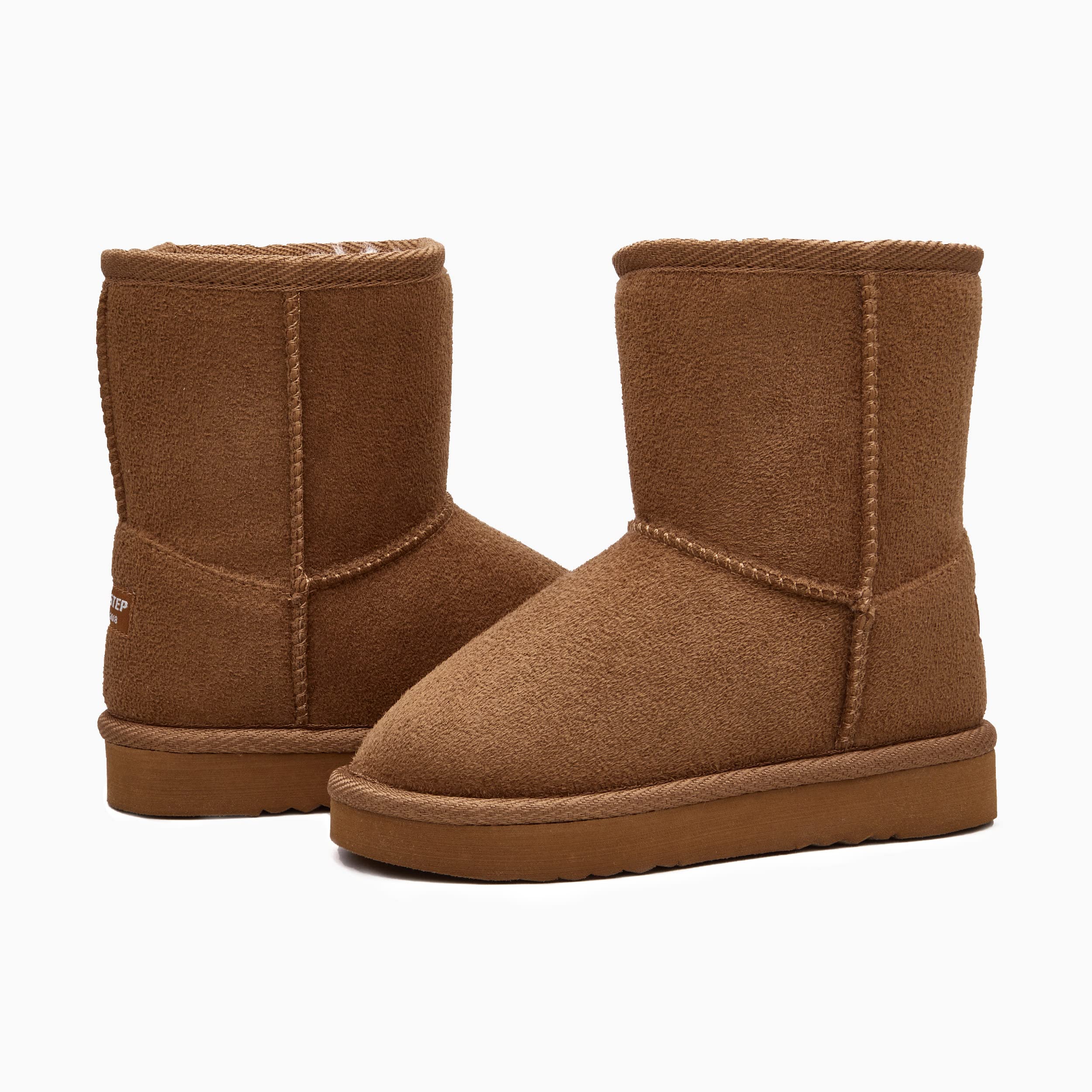 Weestep Boys and Girls Toddler/Little Kid/Big Kid Warm Fur Winter Snow Boots(12 Little Kid Chesnut)