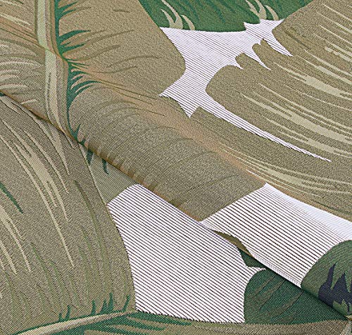 Couristan Dolce Palm Lily Indoor/Outdoor Area Rug, 5'3" x 7'6", Hunter Green-Ivory