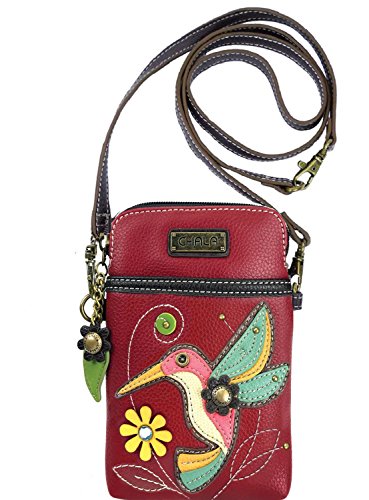 Chala Hummingbird Cellphone Crossbody Handbag - Convertible Strap Bird Lovers