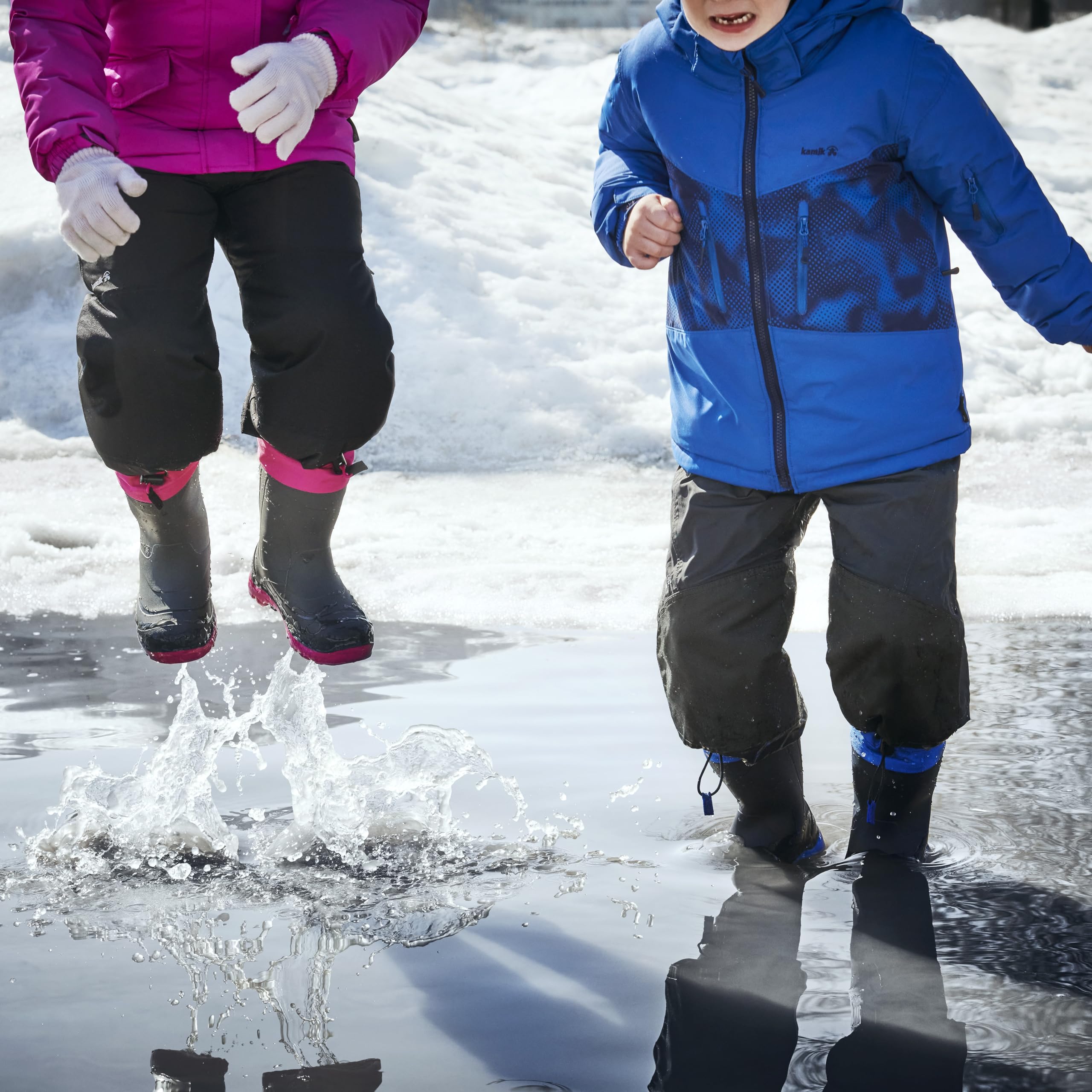 Kamik Kids Snobuster1, 3-Season Insulated Waterproof Boots,Black,12