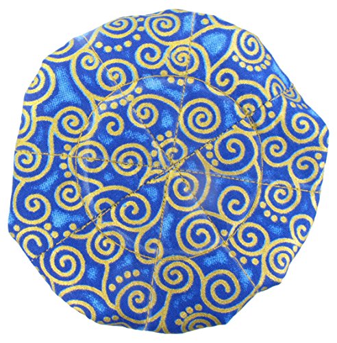 Drawstring Jewelry Pouch, Cotton and Raw Thai Silk, Small, Cobalt Blue