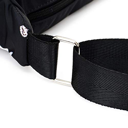 Womens Nylon Floral Shoulder Bag Crossbody Bag Messenger Bags Travel Handbags With Adjustable Strap Waterproof (A rose)