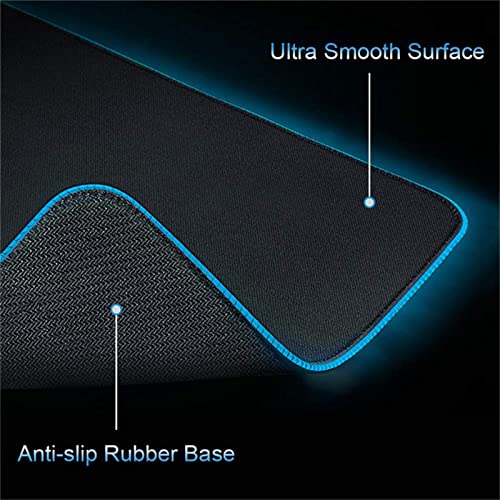 Gaming Mouse Pad Colorful Hexagon Shaped Large Led Mouse Pads XXL RGB Computer Mouse Mat Gaming Accessories Oversized Keyboard Desk Pad 300X600Mm