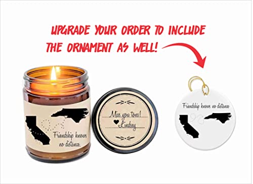BFF Gift Long Distance Friendship Best Friend Gift Soy Candle Long Distance Love Gift for Friend Scented Candle Birthday Gift Valentine Gift