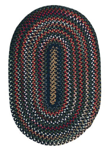 Chestnut Knoll Polypropylene Braided Rug, 2-Feet by 3-Feet, Baltic Blue
