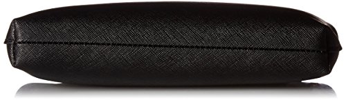 Calvin Klein Hayden Key Item Saffiano Top Zip Chain Crossbody Purse, Black/Silver