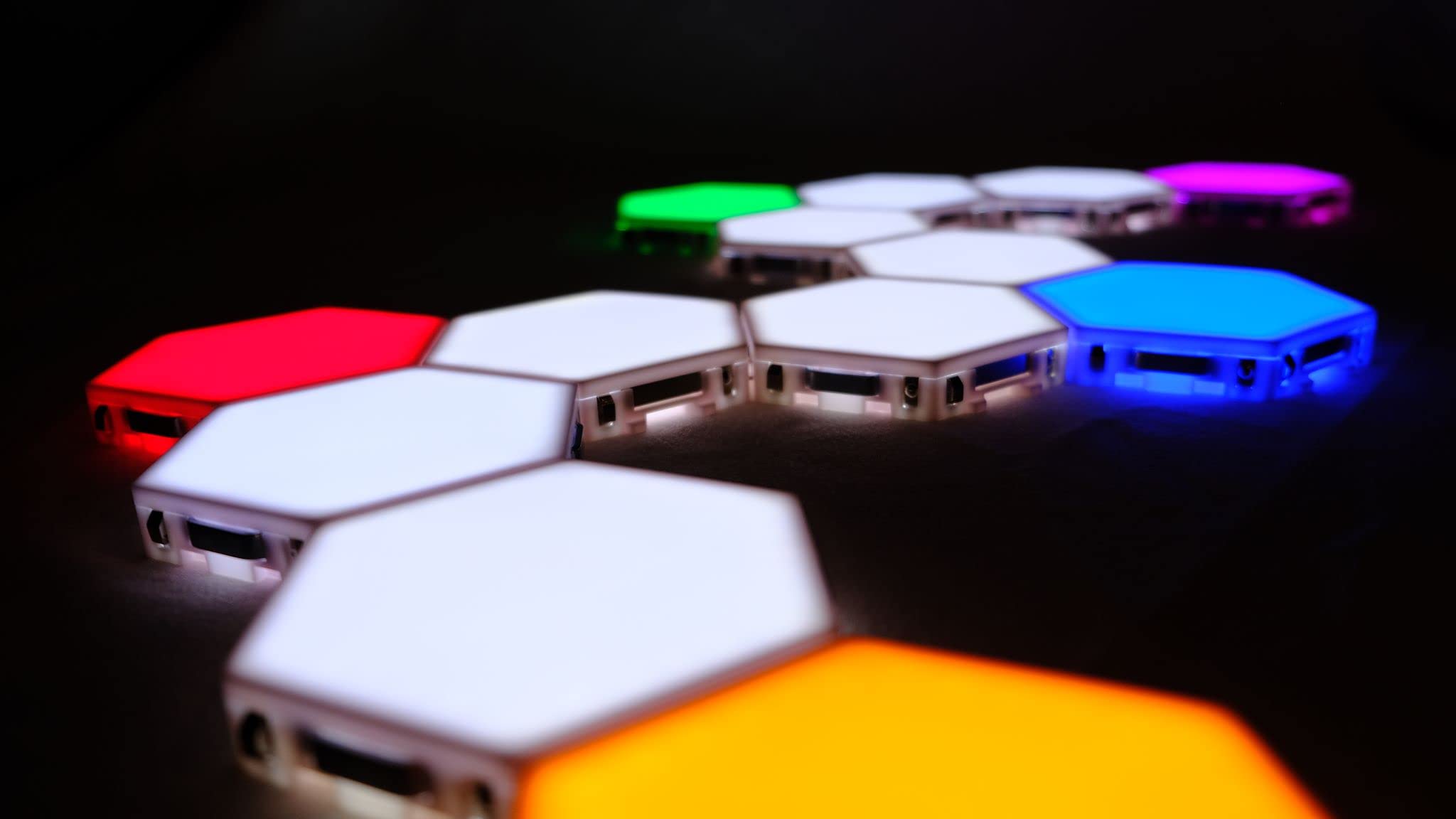 Penophiary RGB Color Changing Hexlight Modular Touch Lights Panels Wall Lighting Night Light Magnetic Hexagonal Honeycomb LED (6 Pcs)