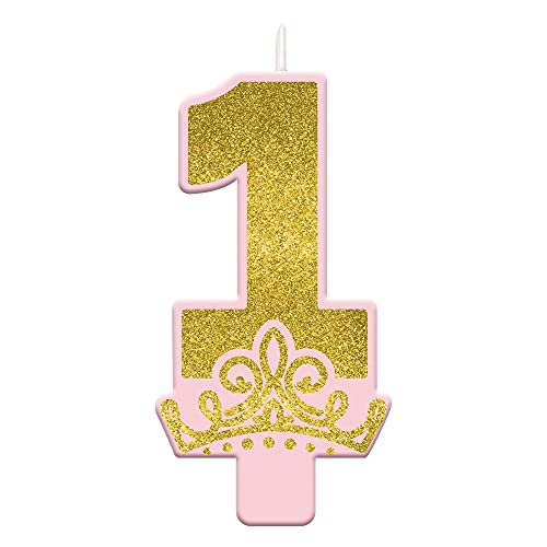 Disney Princess Toddler 1st Birthday Candle - 5" x 2 1/2", 1 Pc