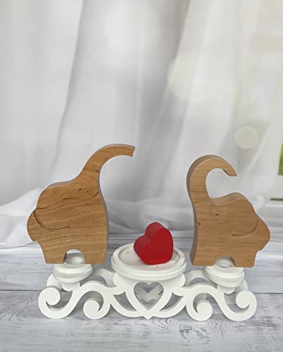 Unity Candle Holder-Unity Candle Stand-Unity Candle Holder Set-Pillar Candle Holder-Wedding Gift -Ceremony Decoration-Wedding Centerpiece (with Heart)