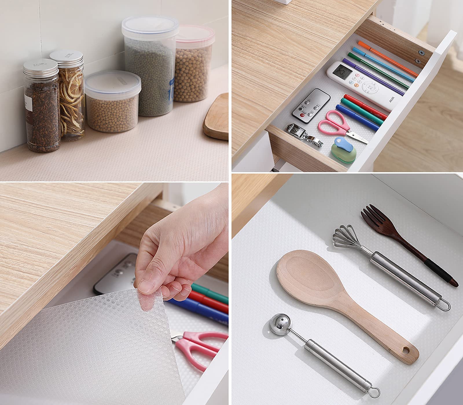 FACATH Clear Shelf Liner, Shelf Liners for Kitchen Cabinets & Washable Refrigerator Mat Pad, Wire Shelf Liner, Removable Poster Tape for Home, Office, Car, Outdoor Use, Damage-Free (12 inch x 10 Feet)