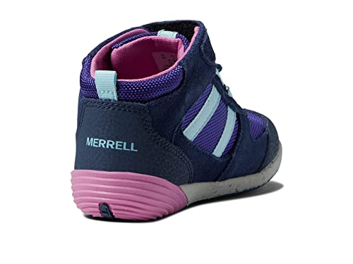 Merrell Bare Steps Ridge JR Ankle Boot, Navy/Pink, 6 US Unisex Little Kid