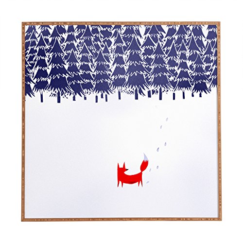 Deny Designs Robert Farkas, Alone in The Forest, Framed Wall Art, Small, 12"x 12"