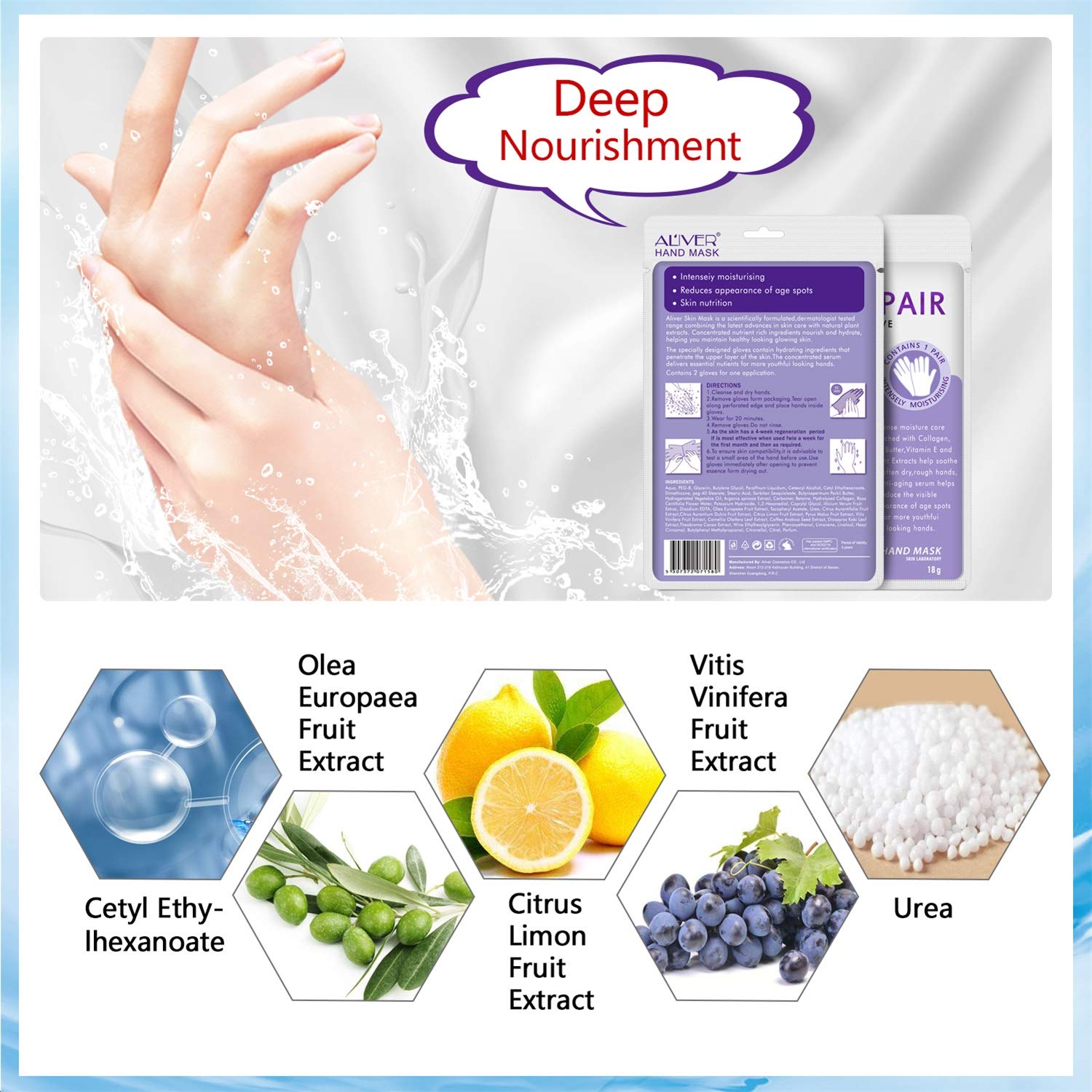 Hand Peel Mask, (5 Pack) Moisturizing Gloves,Moisturizing Natural Therapy Gloves,Exfoliating Hand Peeling Mask for Dry Hands, Repair Rough Skin for Men Women