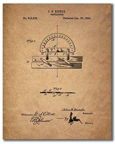 Architect Drafting Patent Prints - Set of 6 (8 inches x 10 inches) Drafting Wall Art Decor Photos