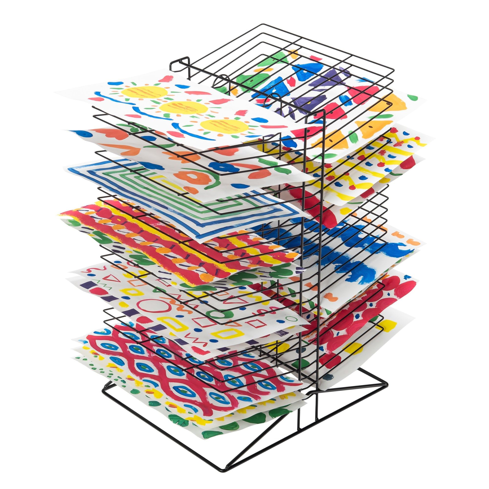 Sax All-Steel Double Sided Wire Drying Rack, 50 Shelves, 17 x 20 x 30 Inches, Steel, Black - 216782