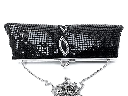 Frewahmesh Evening Clutch Metal Mesh Purse Bag for Cocktail Party Prom Wedding Banquet