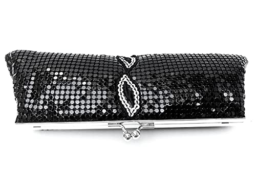Frewahmesh Evening Clutch Metal Mesh Purse Bag for Cocktail Party Prom Wedding Banquet