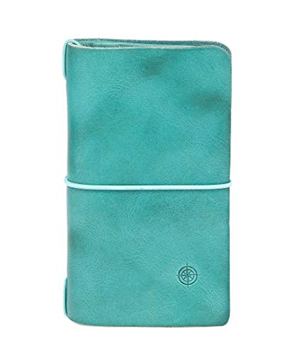 OLD TREND Leather Clutch Nomad Organizer Wallet (Aqua)