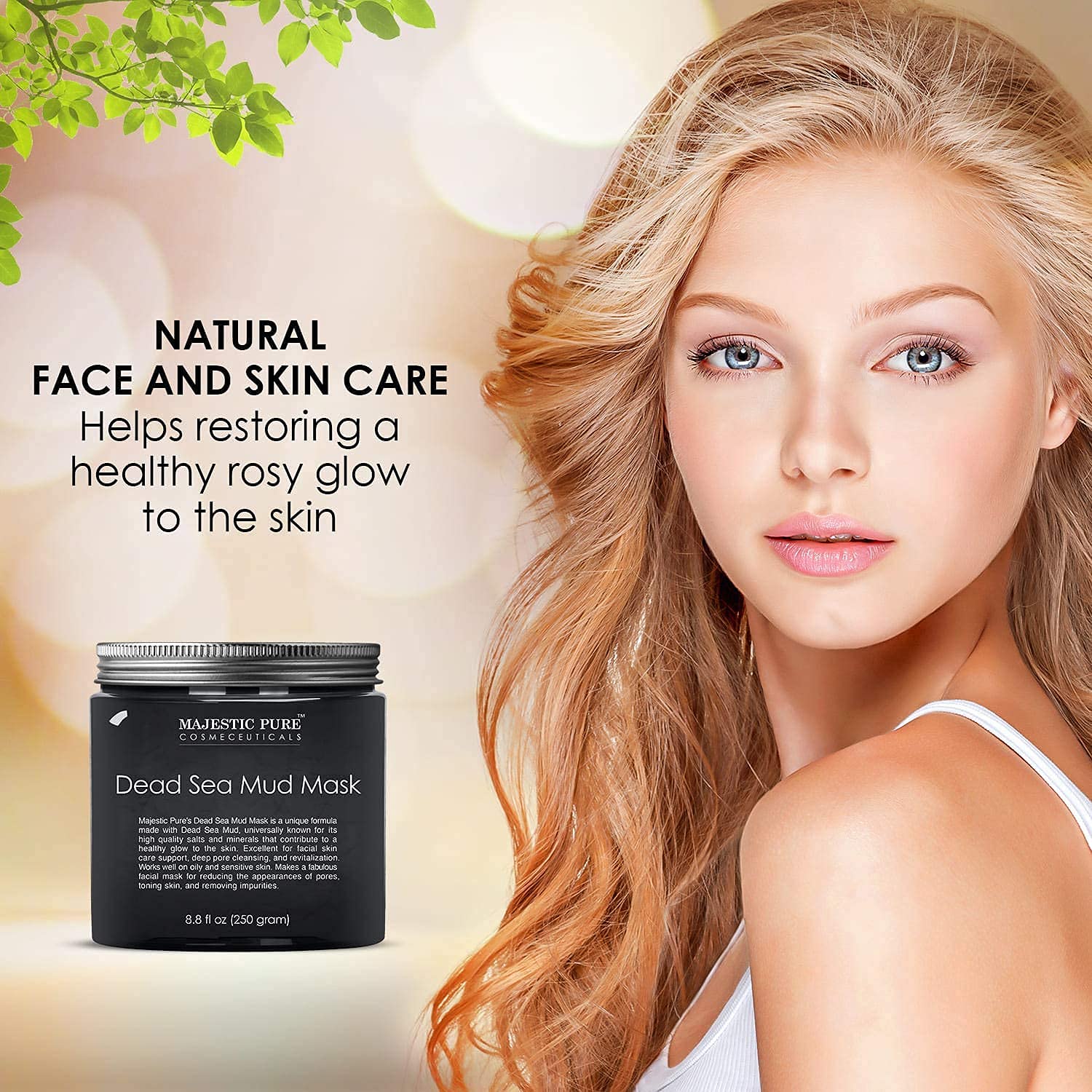 MAJESTIC PURE Dead Sea Mud Mask and Himalayan Clay Mask Bundle – Natural Skin and Face Care for Women and Men