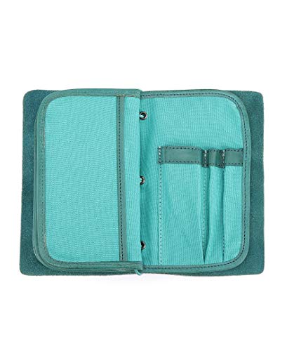 OLD TREND Leather Clutch Nomad Organizer Wallet (Aqua)
