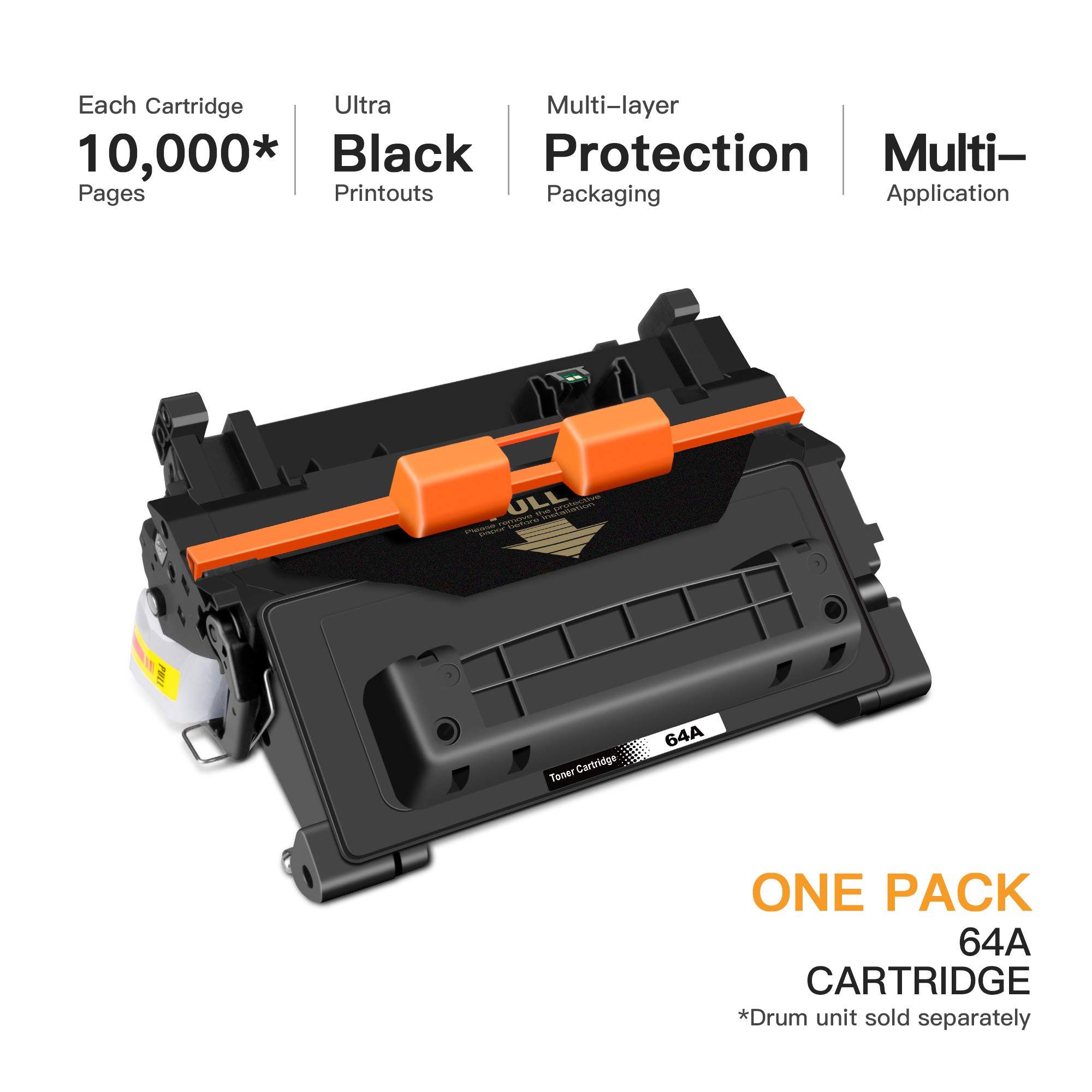 E-Z Ink (TM) Compatible Toner Cartridge Replacement for HP 64A CC364A 64X CC364X Compatible with Laserjet P4014N P4014DN P4015N P4015X P4015DN P4515N P4515X P4014 P4015 P4515 Printer (Black, 1 Pack)